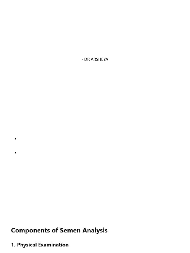 Semen Analysis | PDF