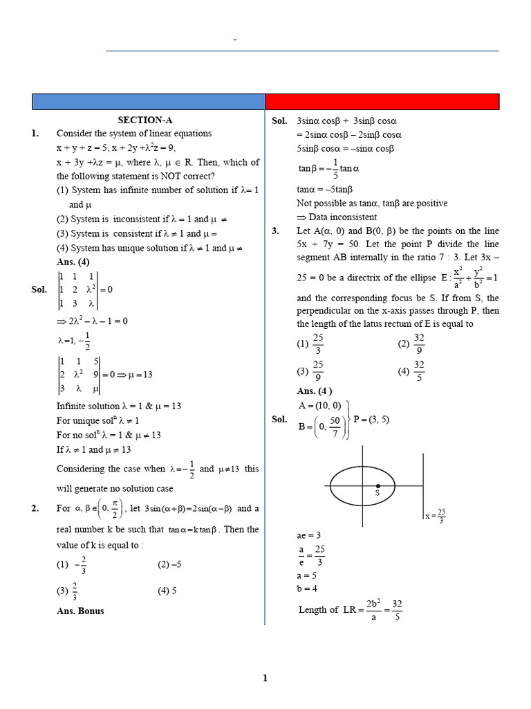 3001 Mathematics Paper With Solution Evening | PDF | Elementary Mathematics | Euclid