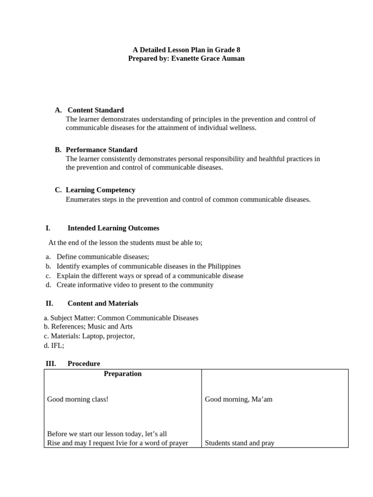 A Detailed Lesson Plan in Grade 8 (AutoRecovered) | PDF