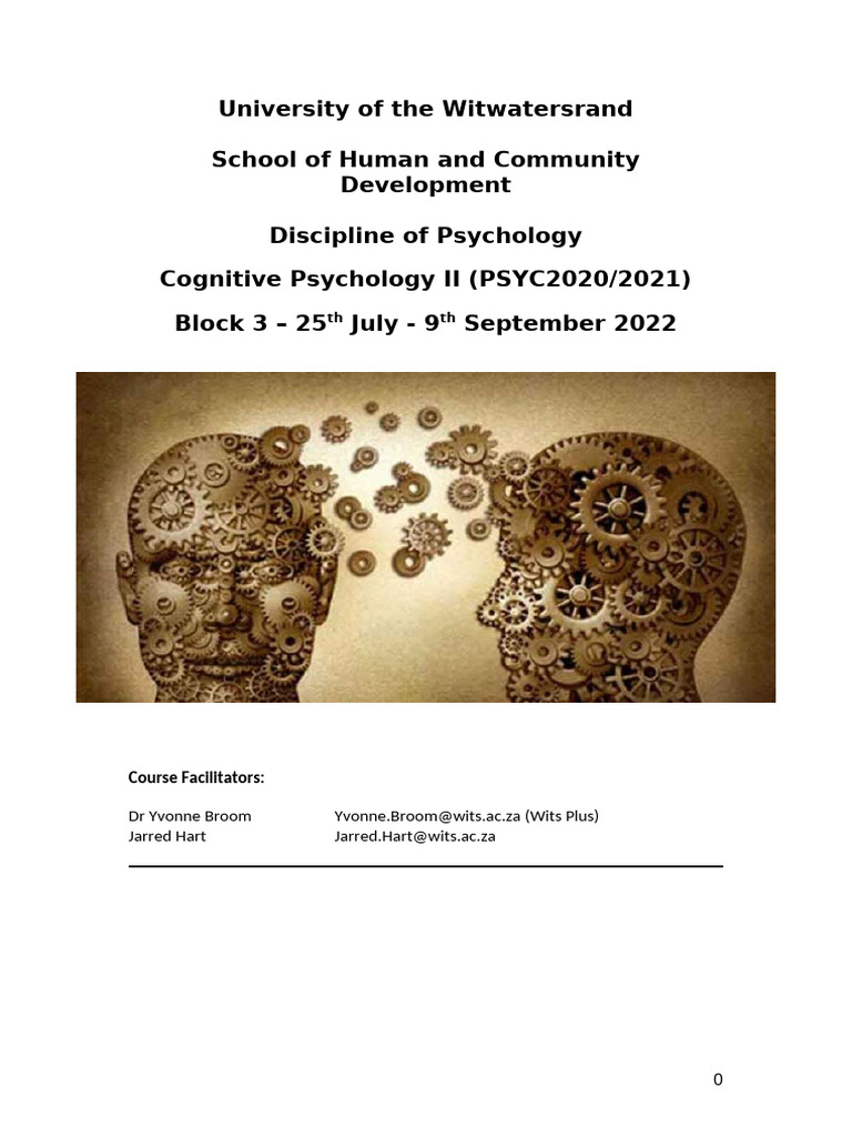 Psychology Course Outline 2022 | PDF | Cognition | Plagiarism