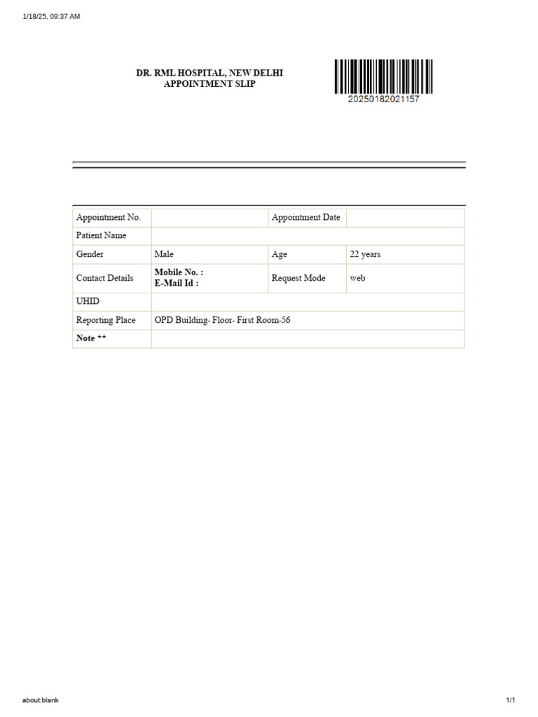 appointment RML | PDF