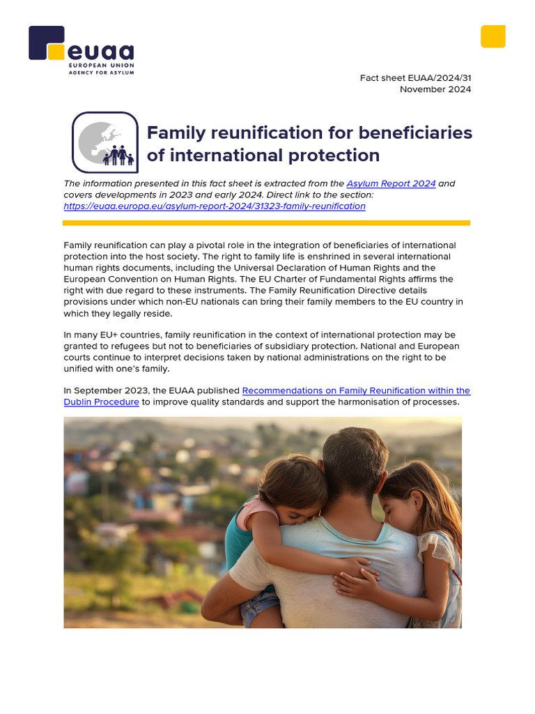 AR2024 Factsheet31 Family Reunification EN | PDF | Right Of Asylum ...