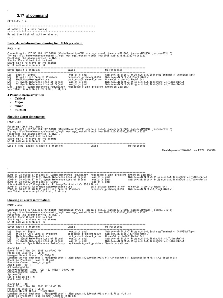 Moshell Al Command | PDF | Computing | Software