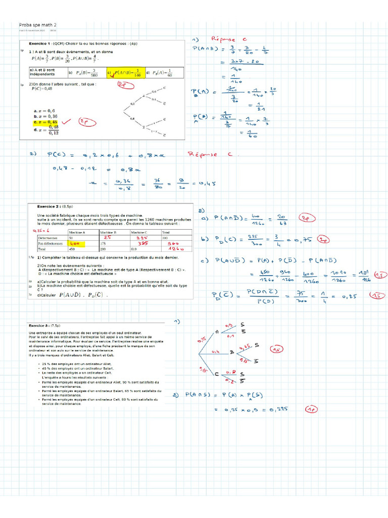 Correction Ds Proba Conditionnelle | PDF