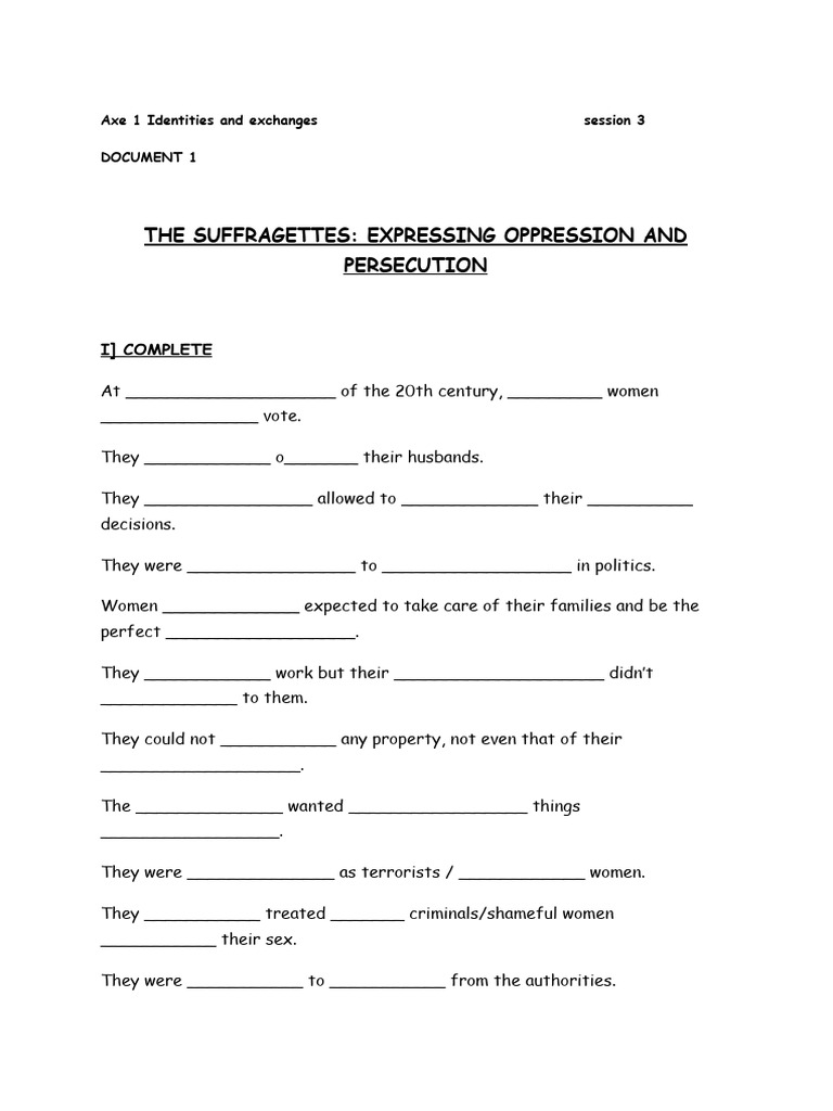 1a CE Voc Axe 1 Identities and Exchanges | PDF | Human Rights | Crimes