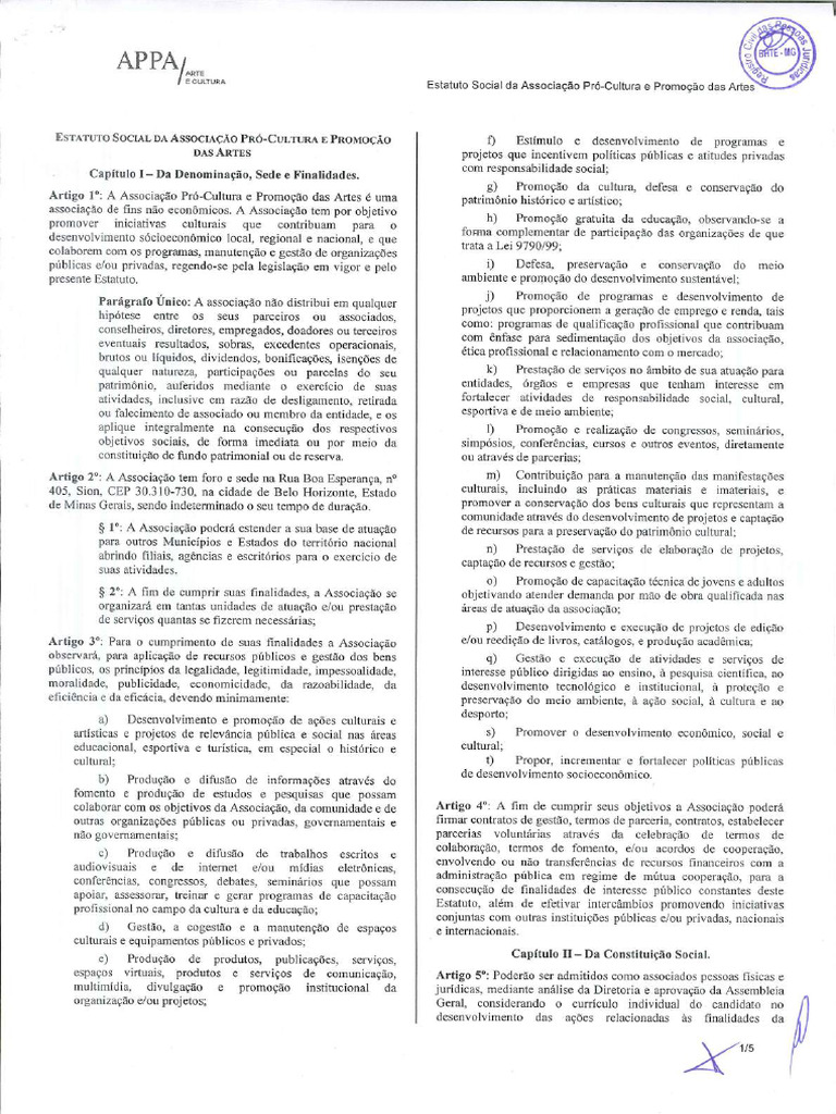 PDF2 Estatuto Social APPA | PDF