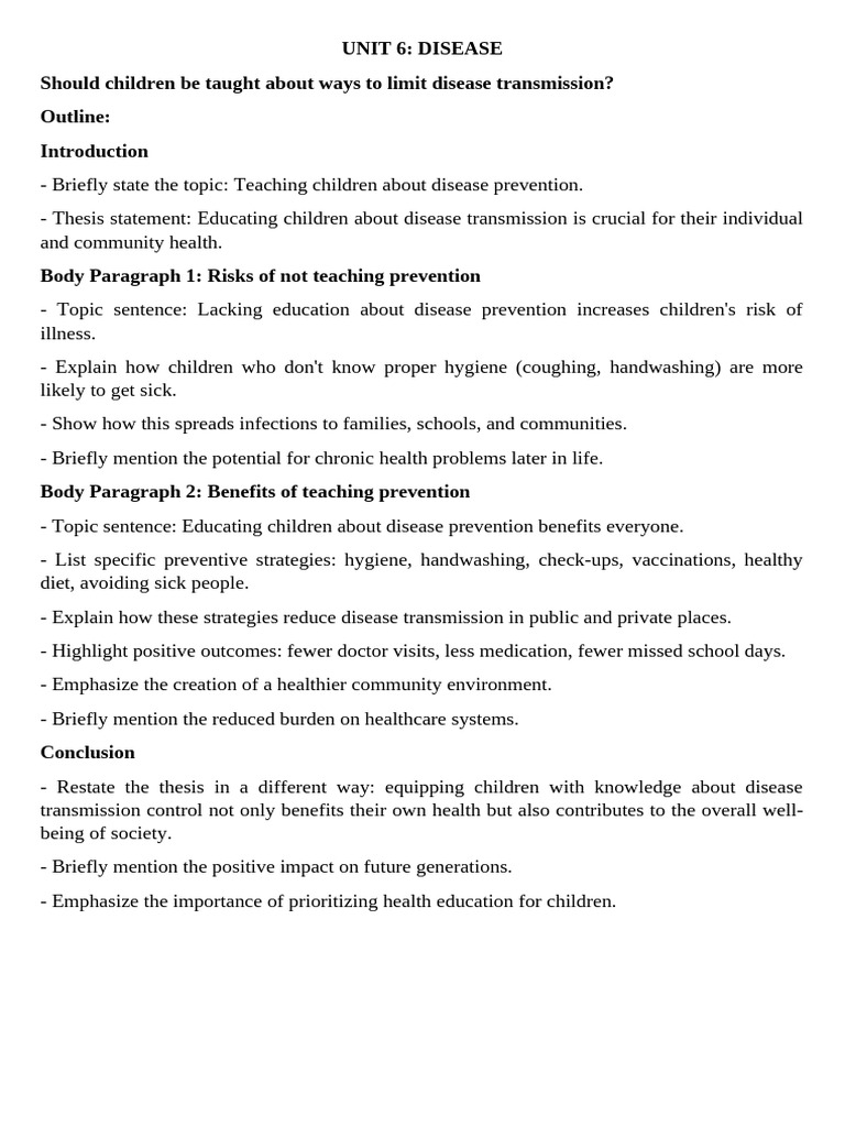 UNIT 6 - Writing | PDF | Preventive Healthcare | Infection