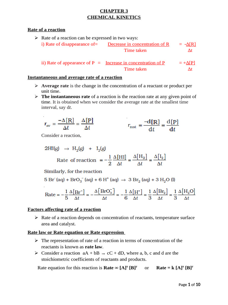 Understanding Chemical Kinetics Basics | PDF | Reaction Rate | Chemical ...