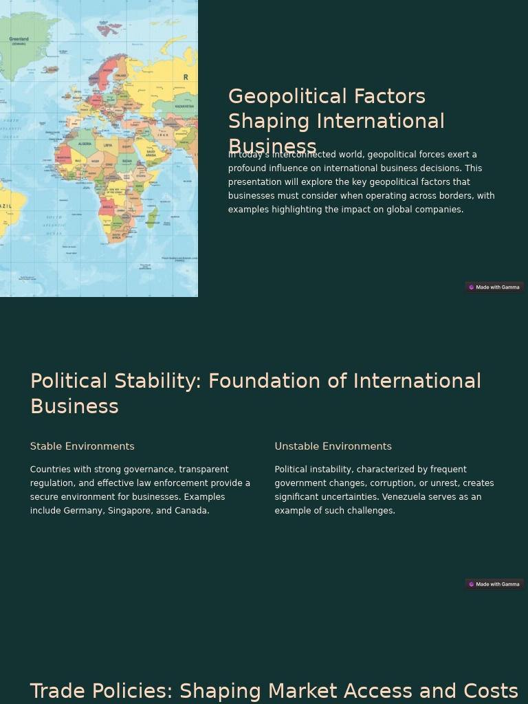 Geopolitical Factors Shaping International Business | PDF ...