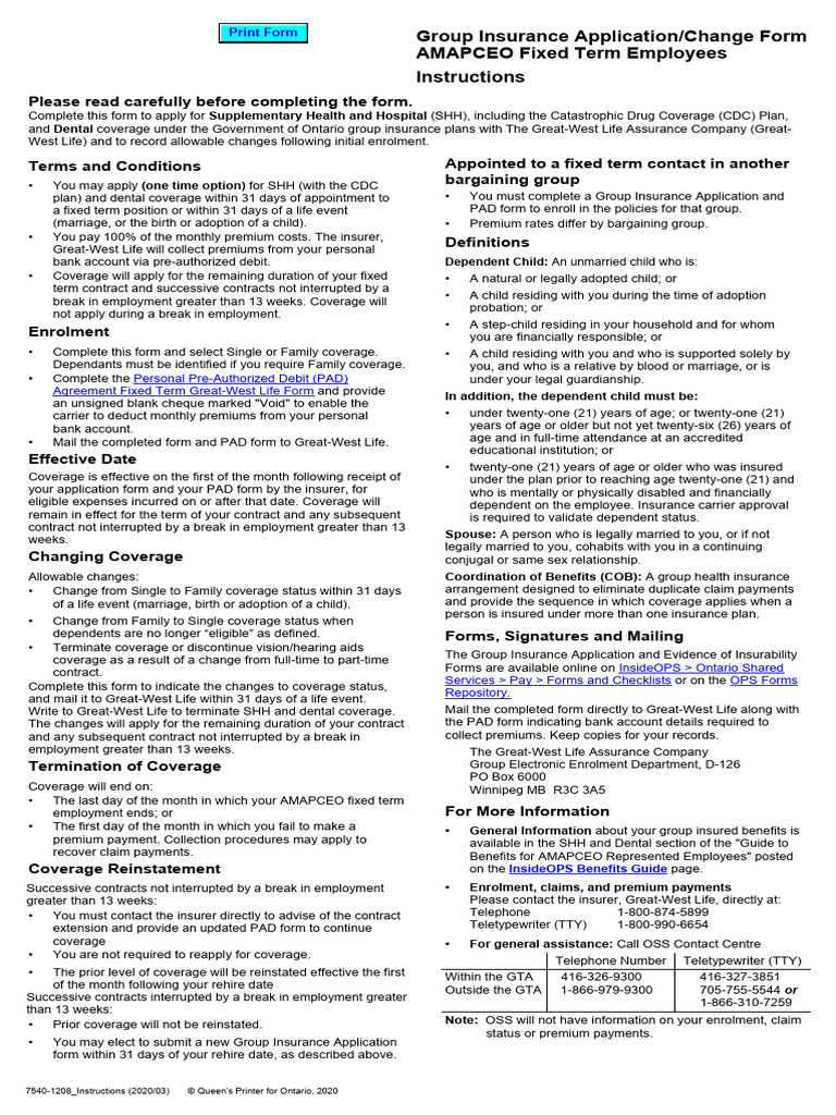 8b - Group Insurance Application for AMAPCEO Fixed Term | PDF ...