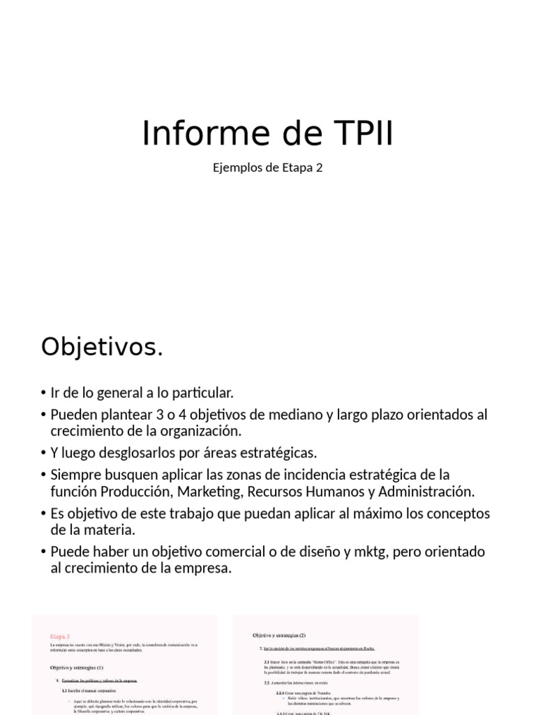 Ejemplos de Objetivos TP | PDF
