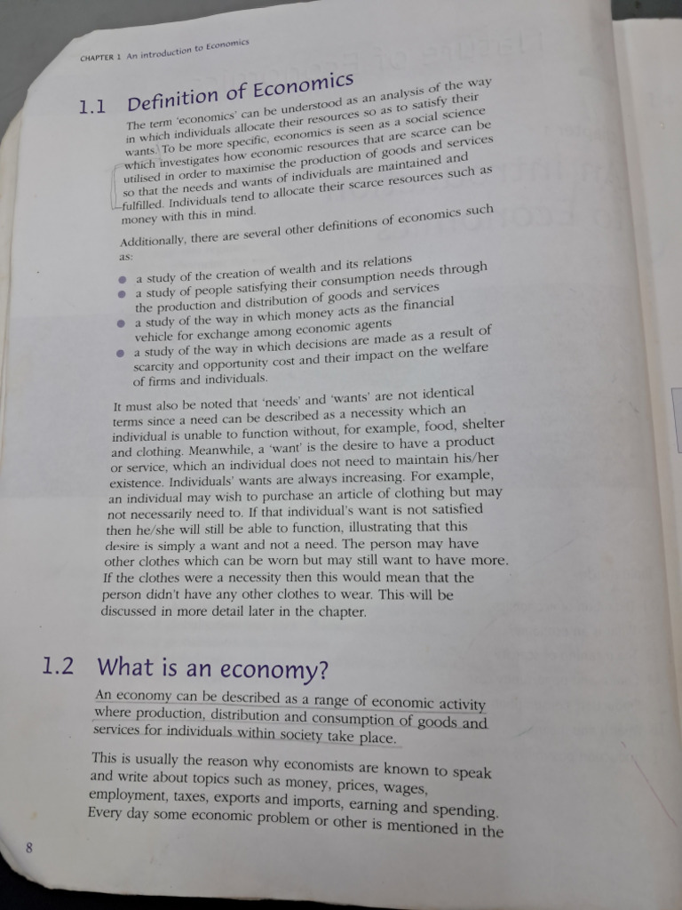 Chapter 1 - Economics | PDF