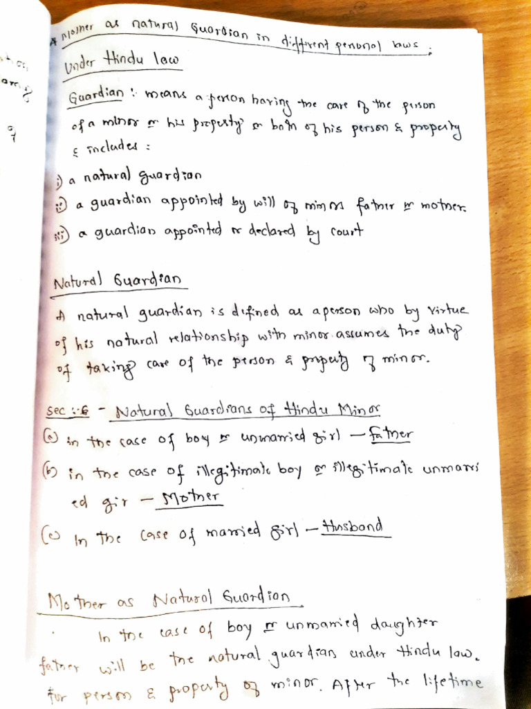 Natural Guardianship Explained | PDF