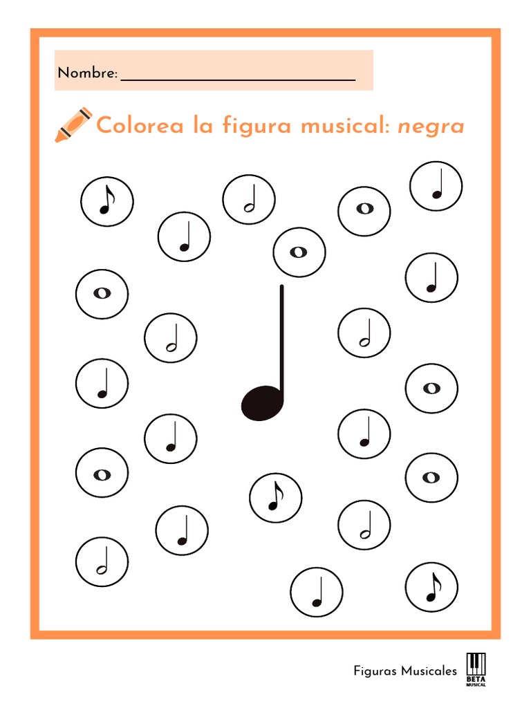 Colorea figuras musicales | PDF