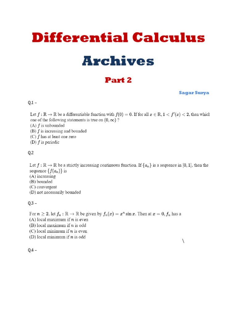 Differential Calculus Archives 2 | PDF