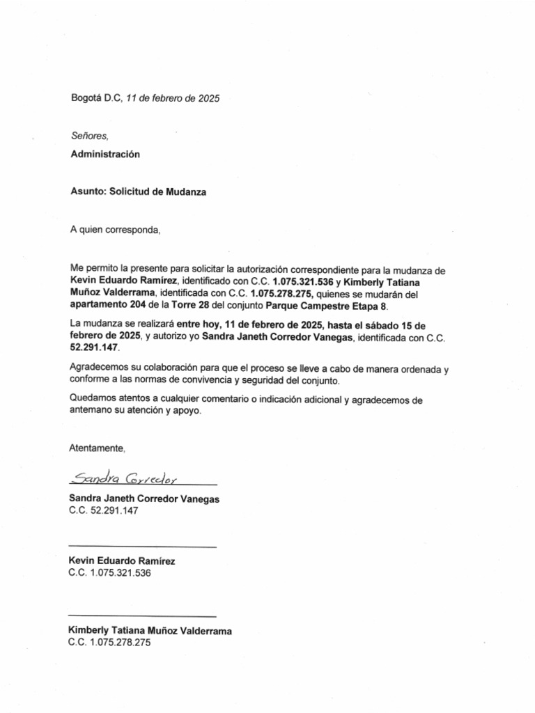 Permiso Mudanza | PDF