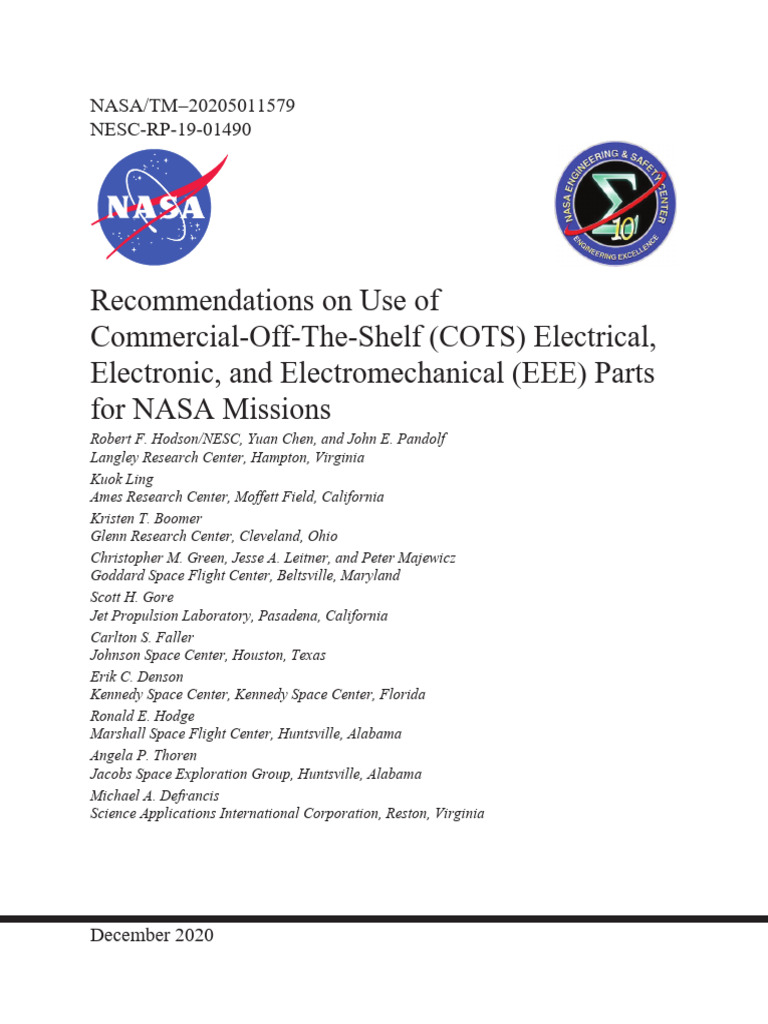 02-13-23 Recommendations On Use of COTS EEE Parts For NASA Missions ...