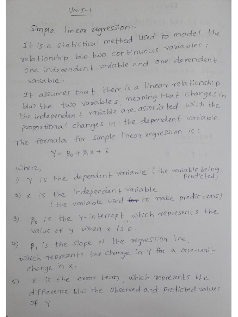 Regression & GLMs (unit 1) | PDF