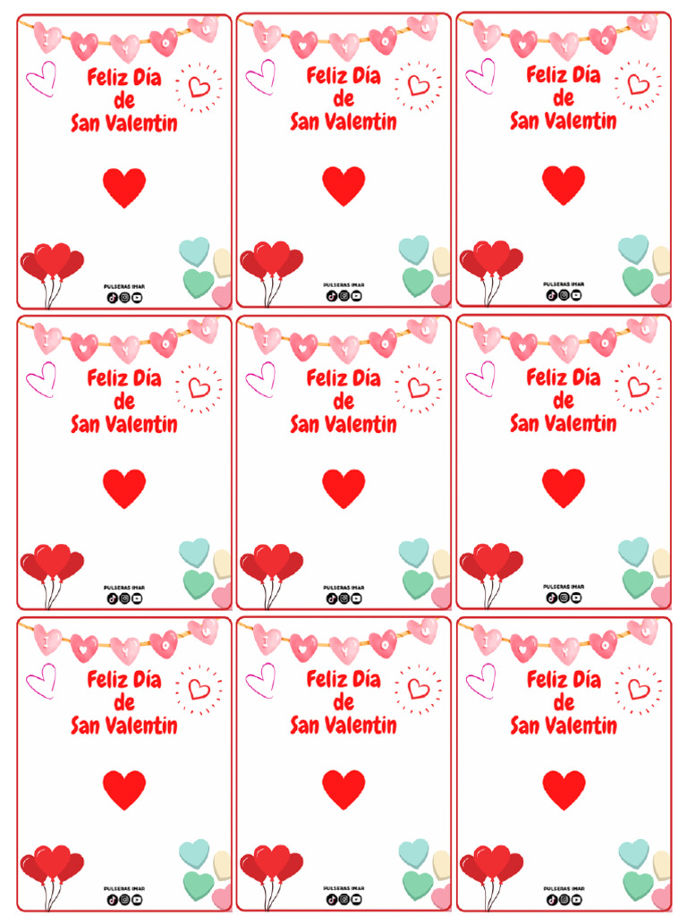 Tarjeta San Valentín | PDF