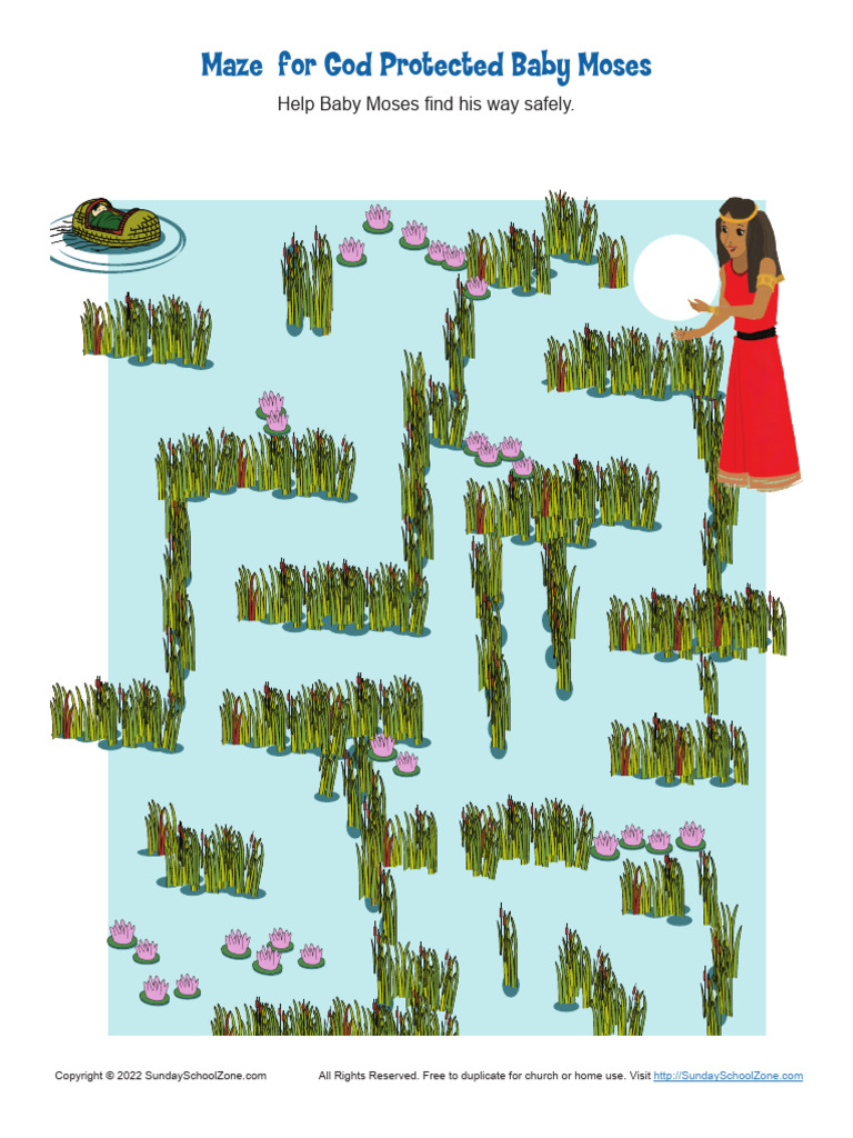 Maze For God Protected Baby Moses | PDF