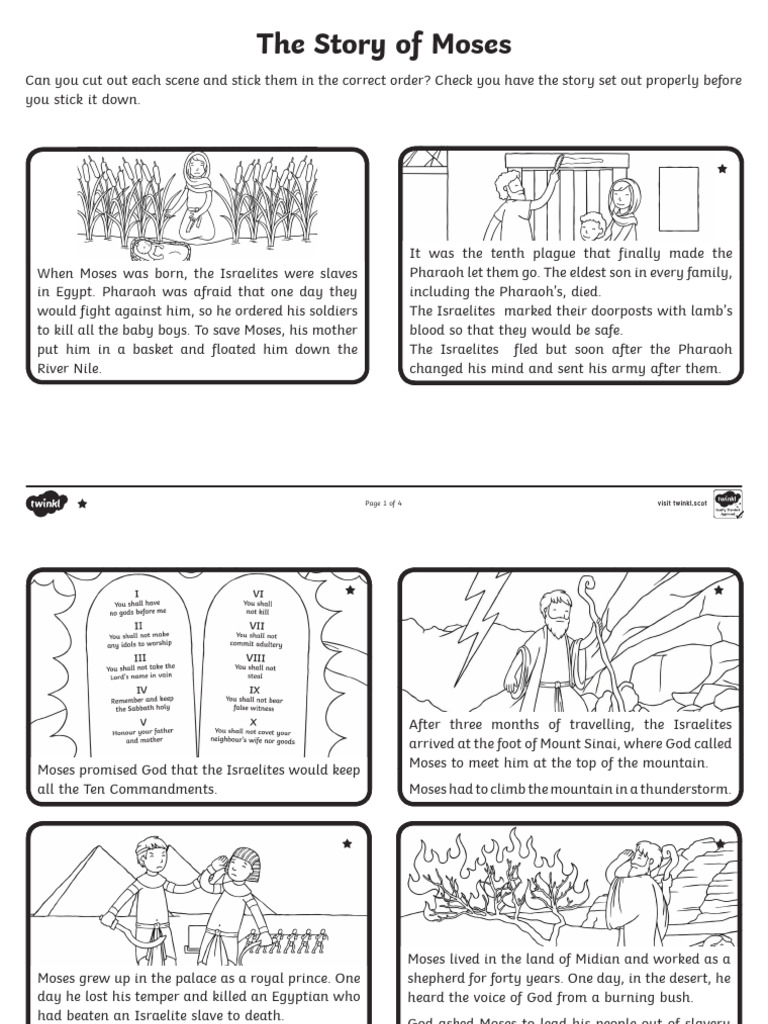 the-story-of-moses-differentiated-sequencing-activity | PDF | Moses ...