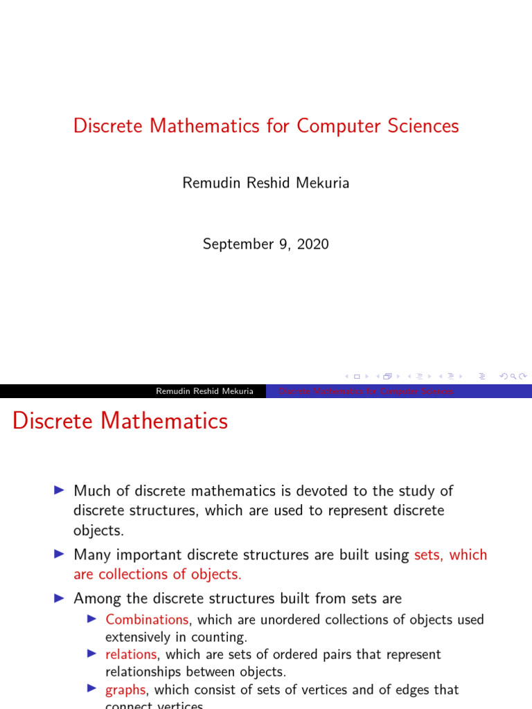 Discrete mathematics presentation | PDF | First Order Logic | Discrete ...
