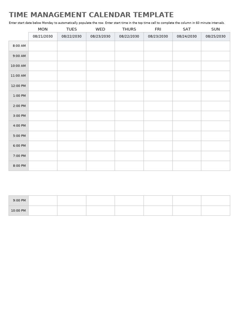 IC Time Management Calendar 8899 | PDF