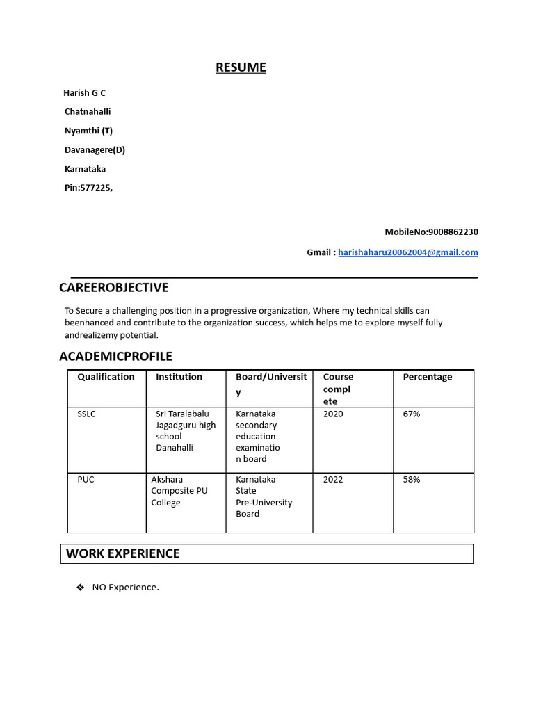 Harish Resume | PDF