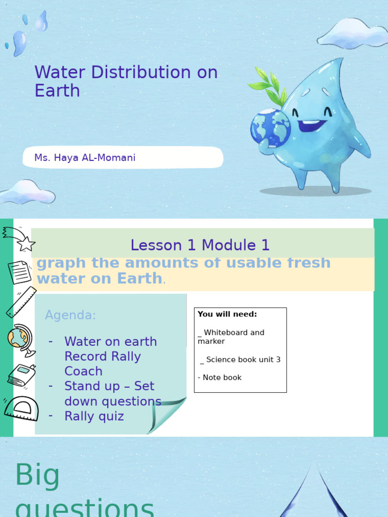 Water Distribution On Earth U3M1L1-LAPTOP-7JLB48DN | PDF | Fresh Water ...