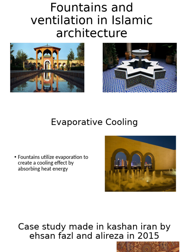 Fountains and Ventilation in Islamic Architecture | PDF