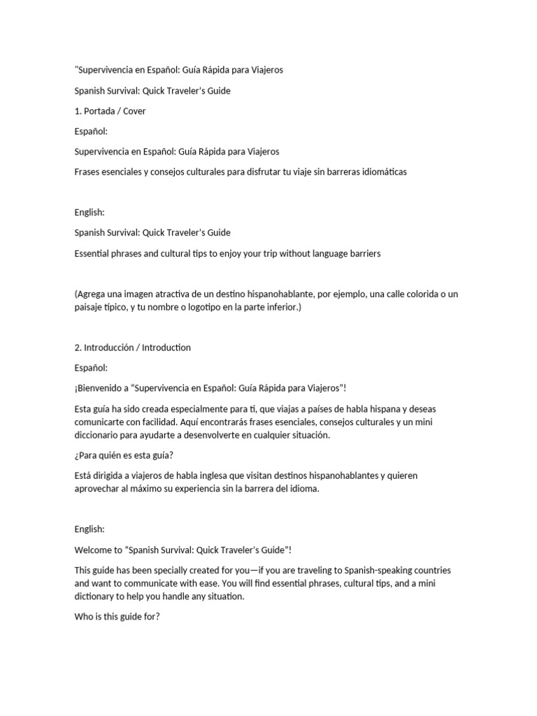 Supervivencia en Español | PDF