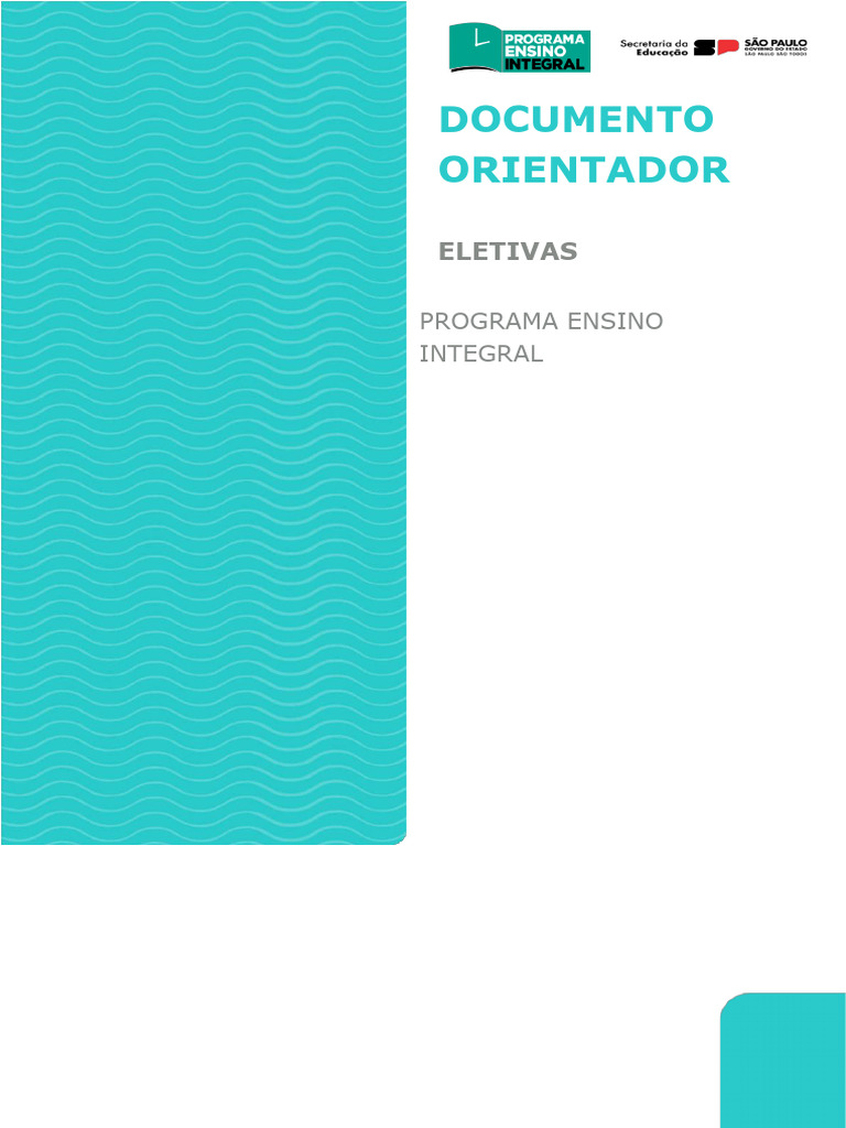 Documento Orientador Eletivas 2025 | PDF | Pré-escola | Educação primária
