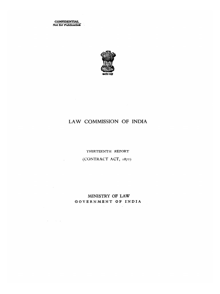 13th Law Commission Report | PDF
