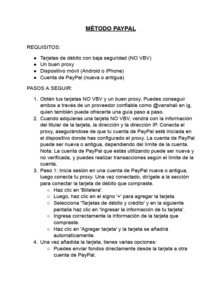 Método Paypal 2024 | PDF