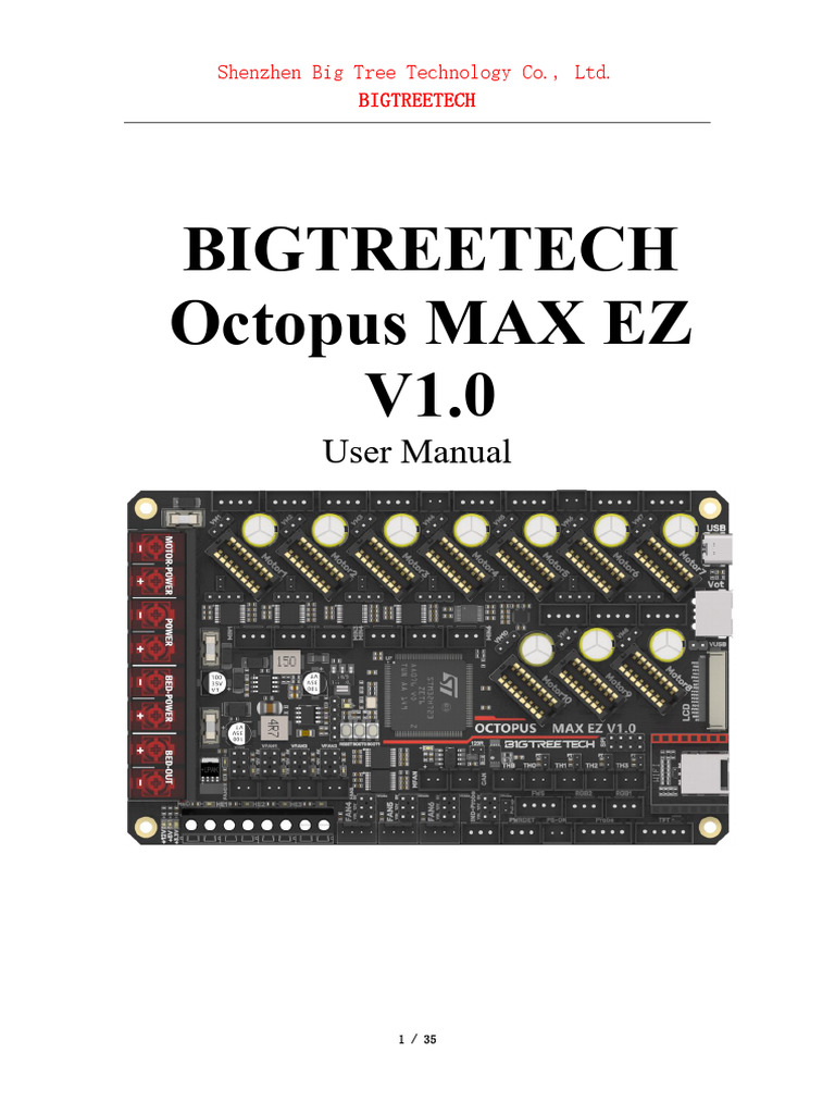 Bigtreetech Octopus Max Ez v1.0 User Manual | PDF | Raspberry Pi | Booting