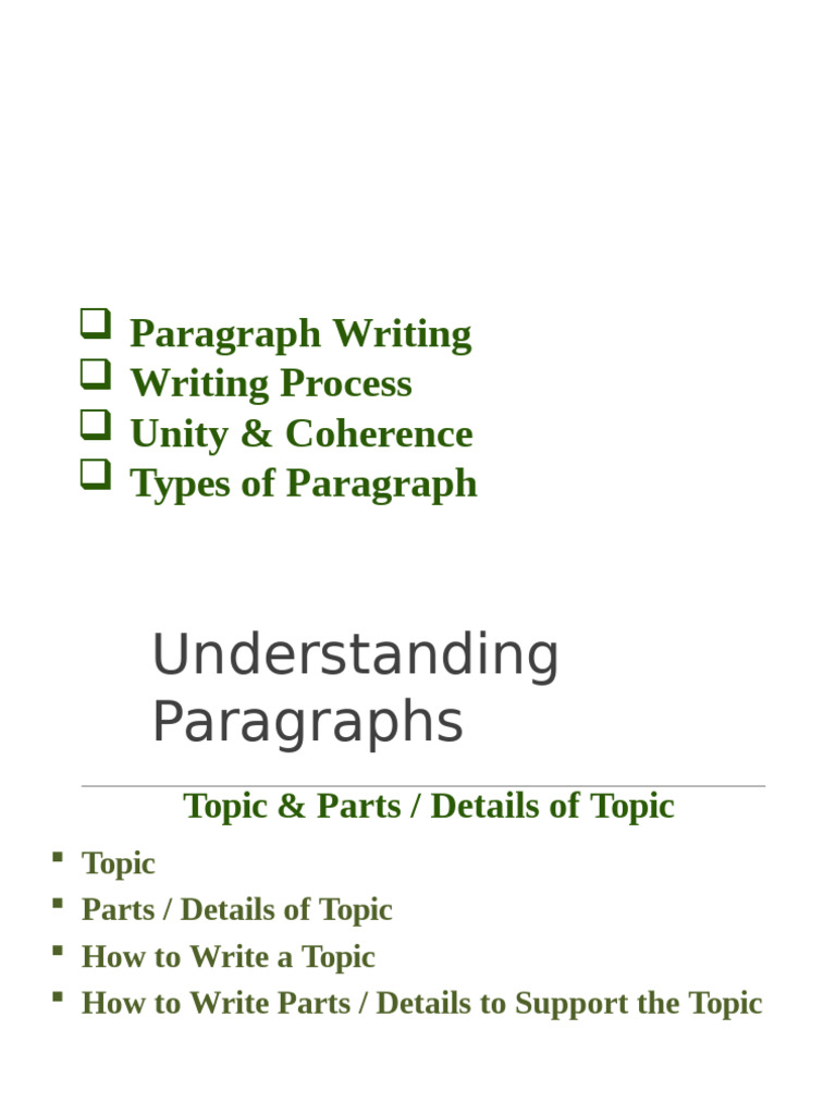 English paragraph writing | PDF | Paragraph | Linguistics