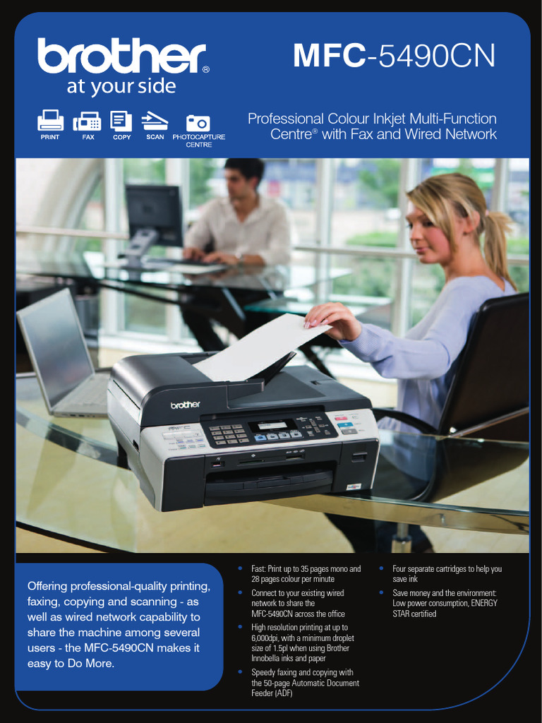 Brother MFC-5490CN: All-in-One Printer | PDF | Image Scanner | Fax
