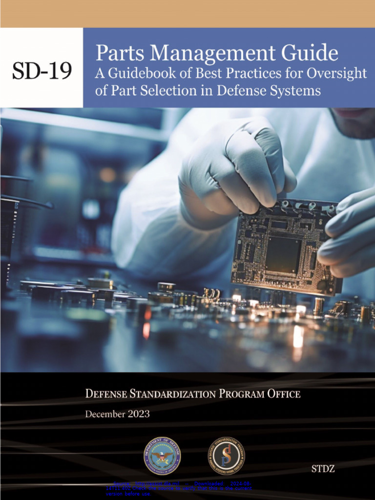 MIL DSPO - SD-19 Parts Management Guide | PDF | Reliability Engineering ...