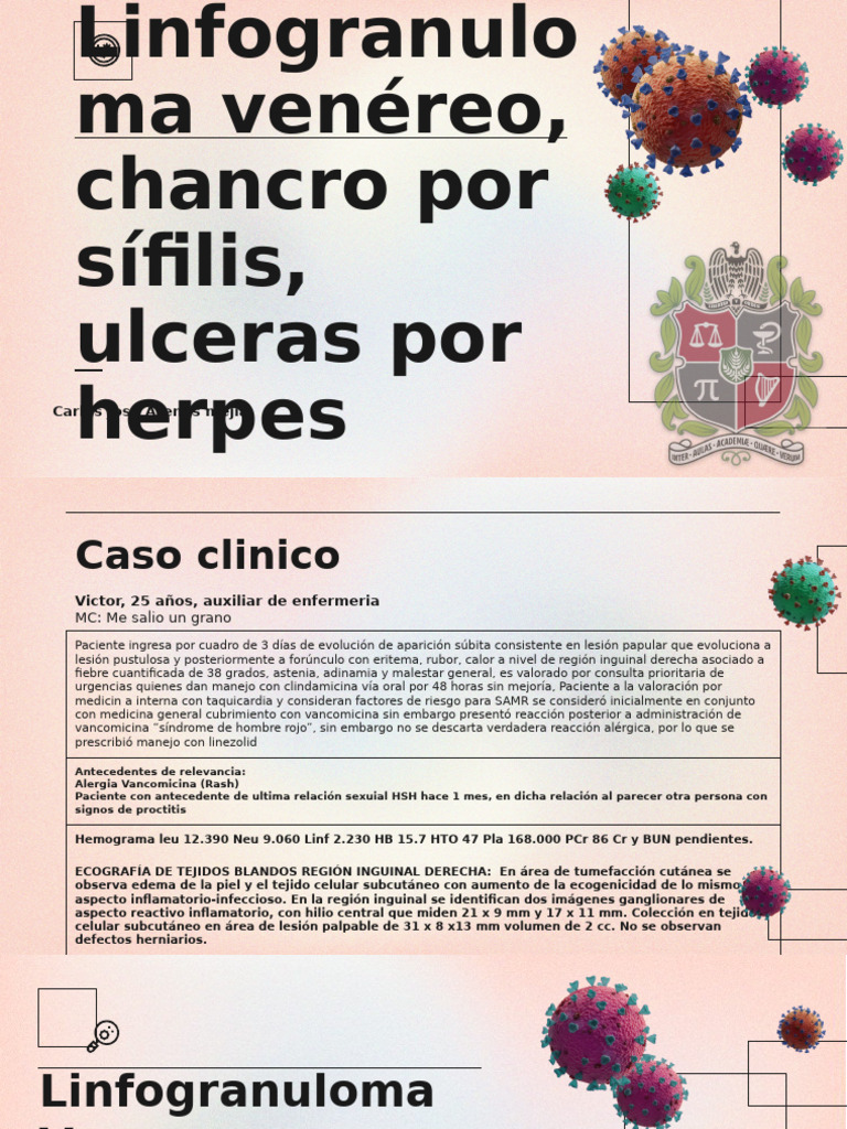 Linfogranuloma venéreo, chancro por sífilis, ulceras por herpes (1 ...