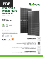550W Half-cut Solar Panel Datasheet | PDF | Solar Panel | Solar Power