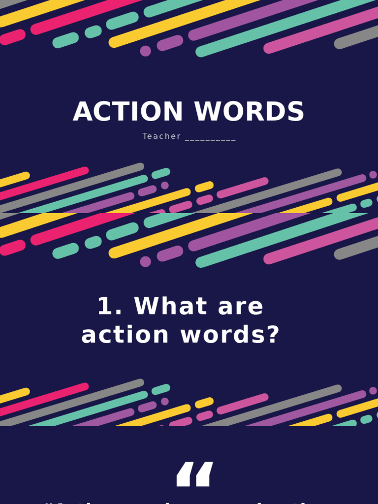 Action Words | PDF