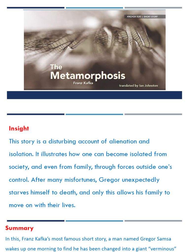Alienation in Kafka's Metamorphosis | PDF | The Metamorphosis