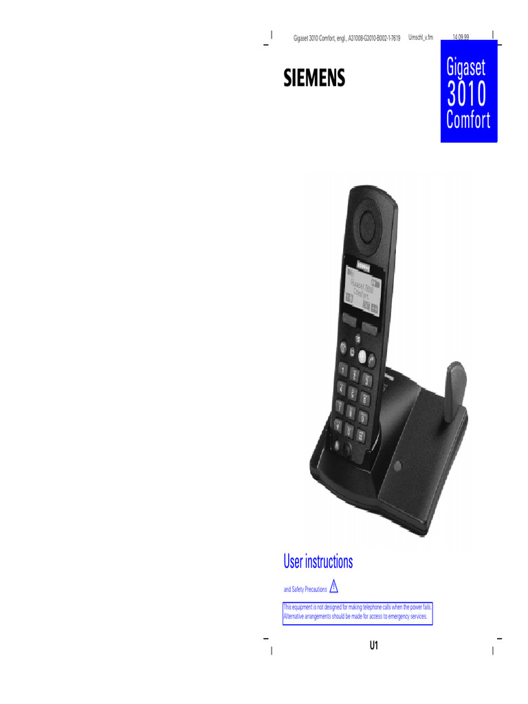 Siemens gigaset 3010 comfort | PDF