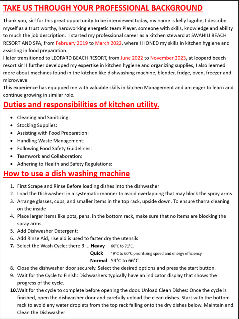 Kitchen Hygiene & Management Guide | PDF | Dishwasher | Hand Washing
