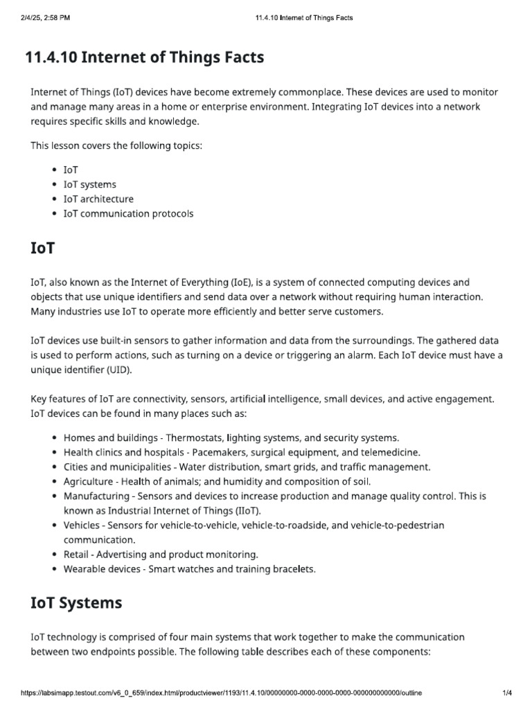 11.4.10 Internet of Things Facts | PDF
