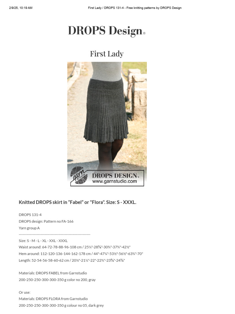 First Lady - DROPS 131-4 - Free Knitting Patterns by DROPS Design | PDF ...