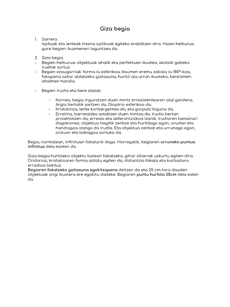 TEORIA 6 - GIZA BEGIA | PDF