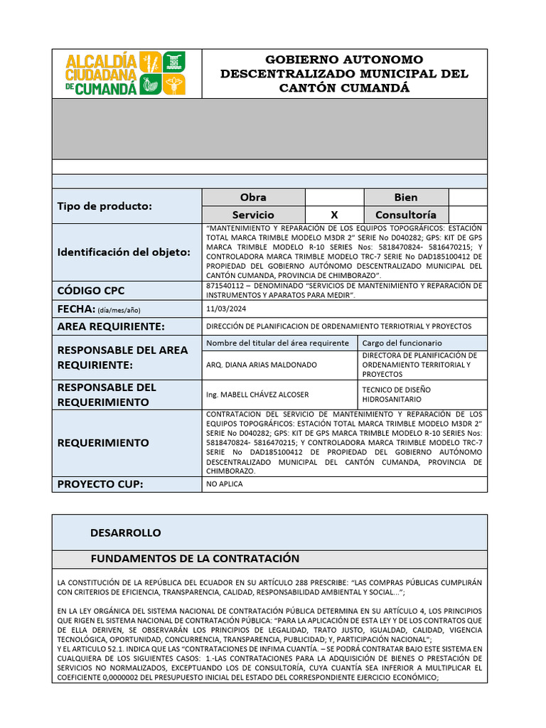 ENTREGA DE INFORME DE NECESIDAD - FINAL-signed | PDF