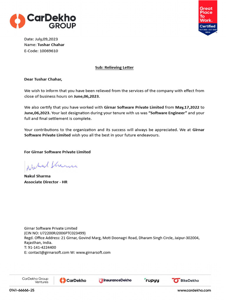 relieving_letter | PDF