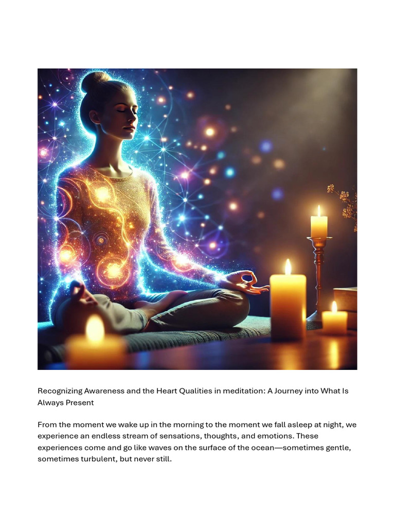 Recognizing Awareness in Meditation | PDF | Experience | Thought